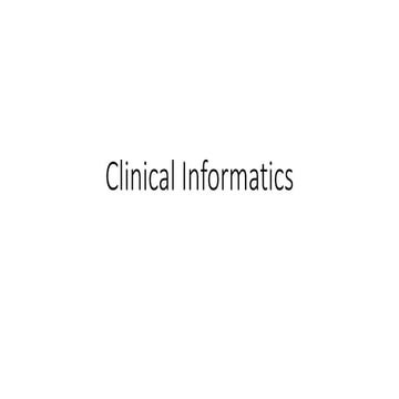 Clinical_Informatics.pptx in health department | PPTX