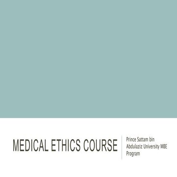 Clinical (medical) ethics WHOLE course (2020) | PPTX