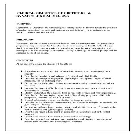 clinical oobjective obg.docx