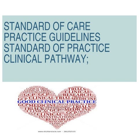 Standard of care / Standard of Practice / Clinical Guideline/ Clinical ...