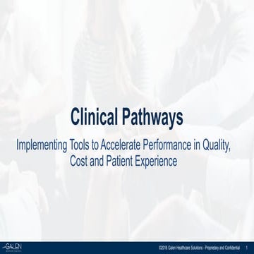 Clinical care pathways for specialty like Orthopedic, General Surgery ...