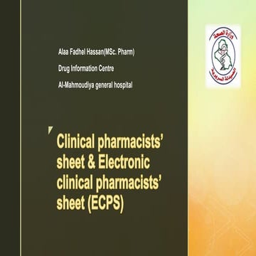 Clinical pharmacists’ sheet & ECPS.pptx