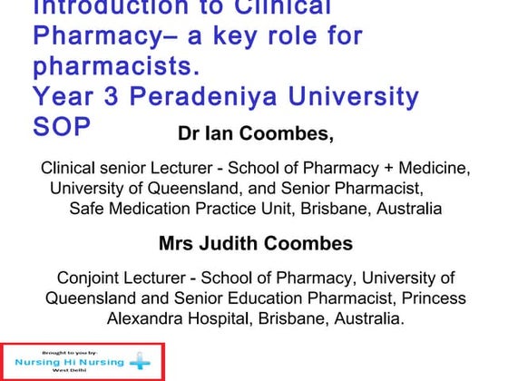 Hospital pharmacist and clinical pharmacy n.23
