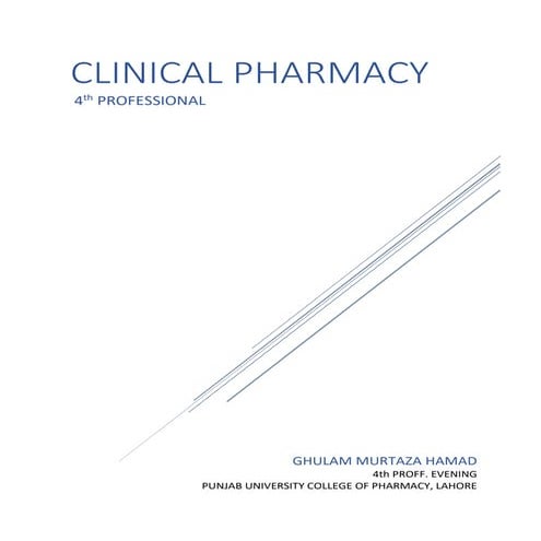 Clinical pharmacy complete notes | PDF