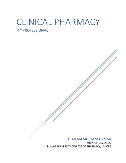 Case Studies Clinical pharmacy | PDF