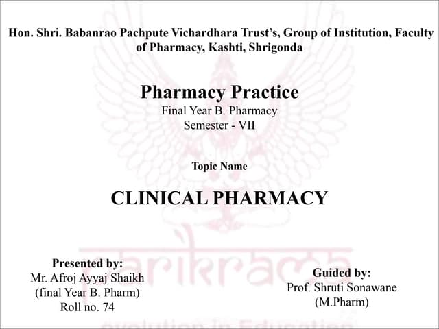 Ideas for pharmacy students on final year project : Possible Research ...