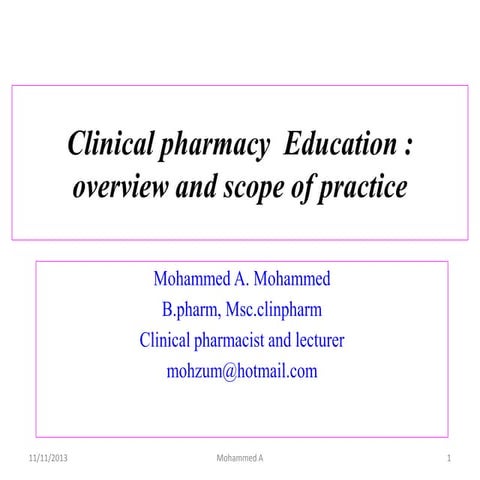 pharmacy practice and scope in Ethiopia: An over view | PPTX