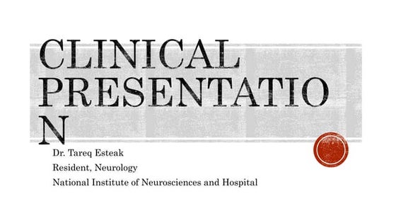 Case Study - Multiple Sclerosis | PPT