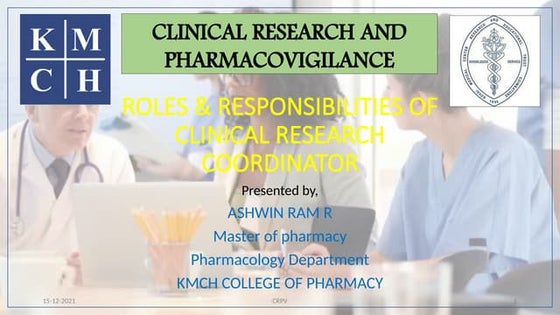 Roles and responsibilities in clinical trials | PPTX