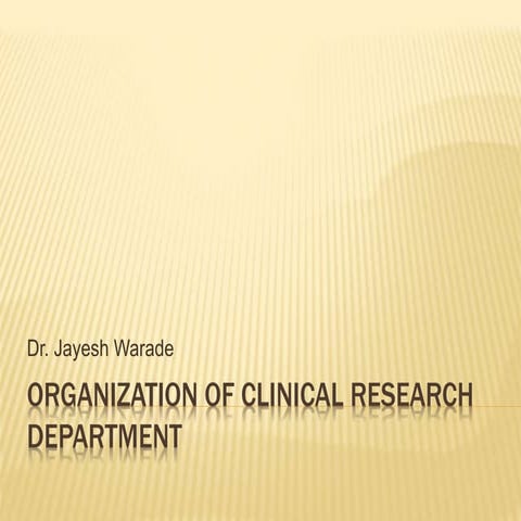 Roles and responsibilities in clinical trials | PPTX