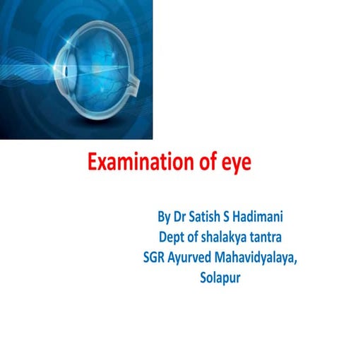Examination of eye-1 | PPT