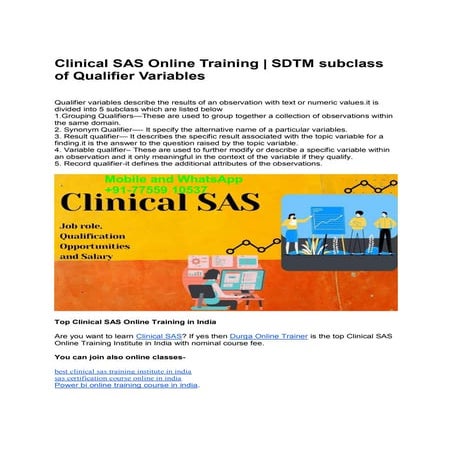 Clinical Sas Online Trainingpdf 