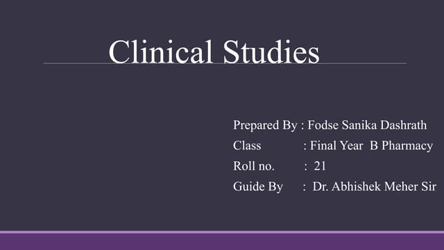 Introduction to clinical research | PPTX