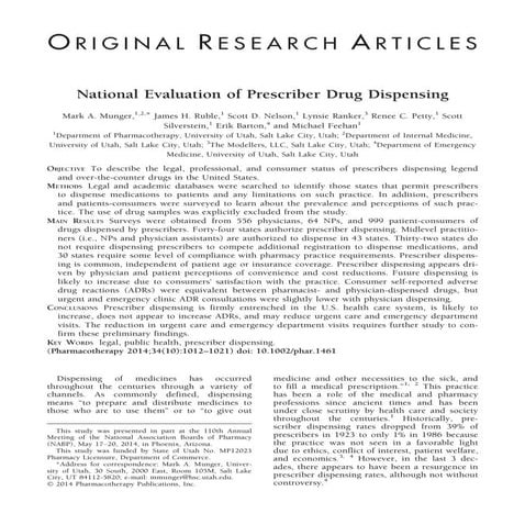 Physician Dispensing - BRP Pharmaceuticals | PDF | Pharmaceutical ...