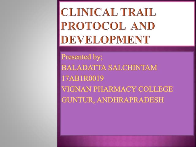 Designing of clinical study documentation -protocol and crf | DOCX