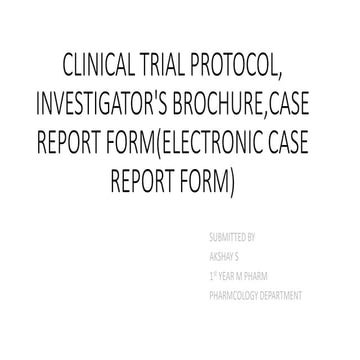 Essential Documents For the Conduct of Clinical Trial | PPTX