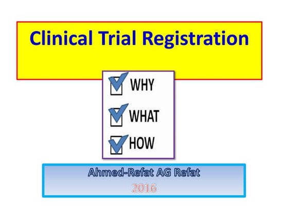 Clinical Trial Registration | PPT