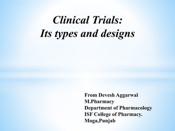 Adaptive Clinical Trials | PPTX