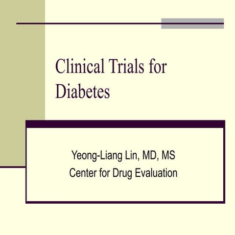 Clinical Trials For Diabetes | PPT