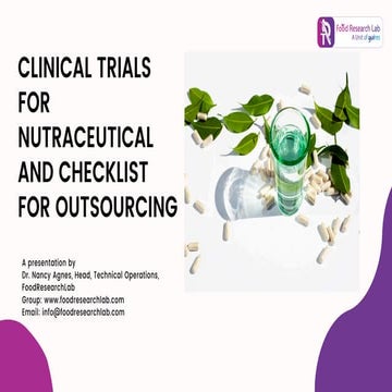 Nutraceutical Clinical Trial importance and checklist for outsourcing ...