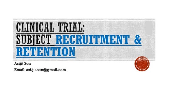 Clinical Trial Recruitment | PPT