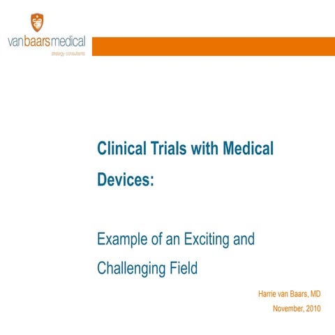 Clinical Trials With Medical Devices | PDF