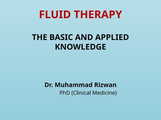 Plasma volume expanders | PPTX