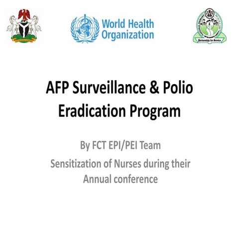 Clinician sensitization on afp surveillance & polio eradication program ...