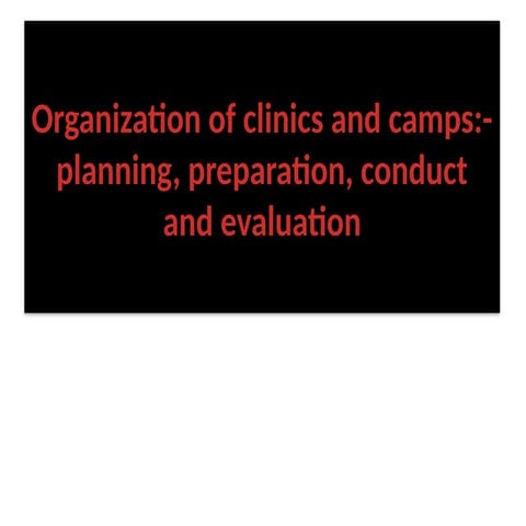 clinics_&_camps_organization in community | PPTX