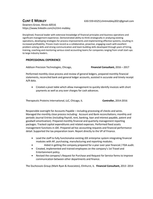 Senior acct resume | PDF