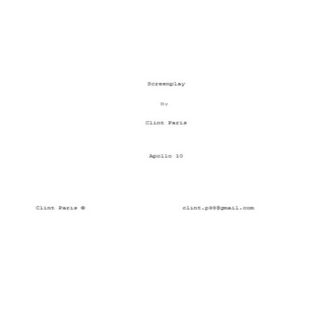 Apollo 10 Final Draft Script Pdf