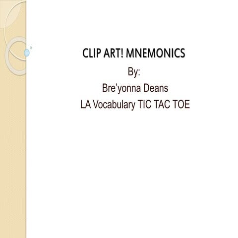 Clip art! mnemonics | PPT