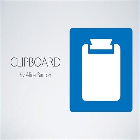 Clipboard presentation | PDF