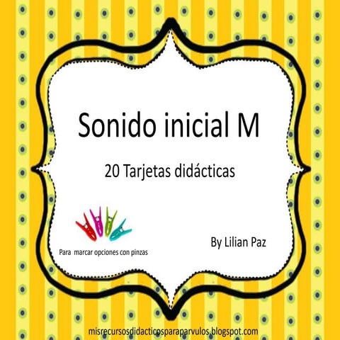Tarjetas didácticas- Sonido inicial M | PPTX