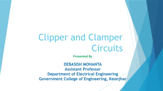 Clipper and clamper circuits | PPTX