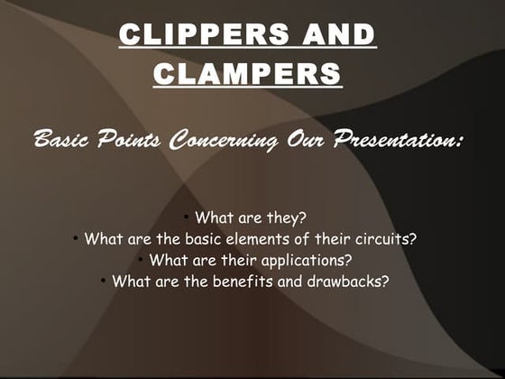 Clipper and clamper circuits | PPTX