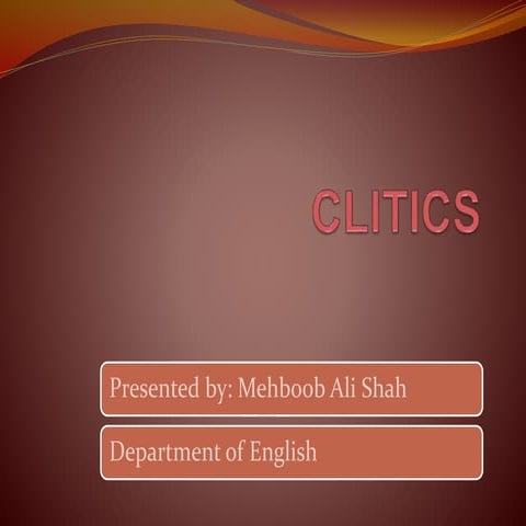 Clitics | PPT