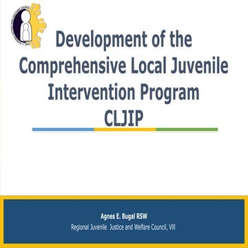 City Local Juvenile Intervention Program for LCPC.ppt