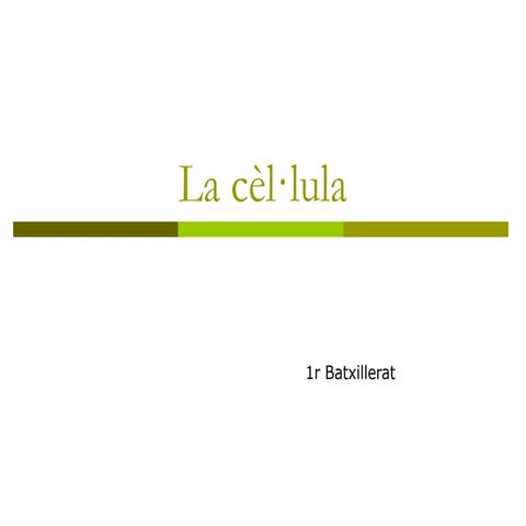 Cèl·lula | PPT