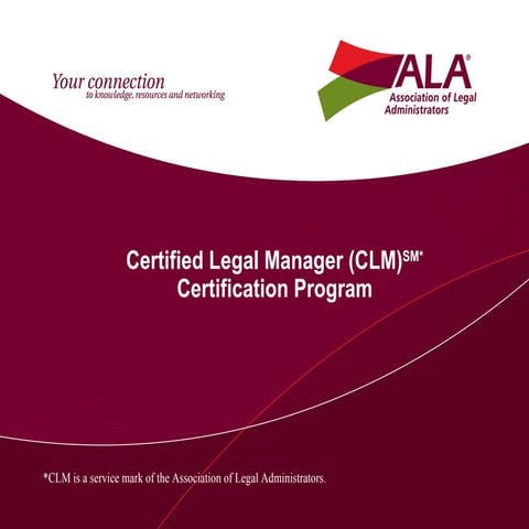 Certified Legal Manager Program Overview | PPT