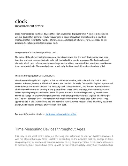 History of time | PPT