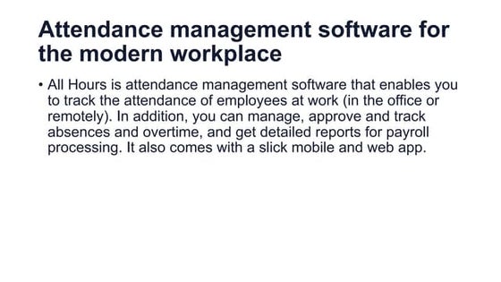 Task Tracker: Simplify Attendance Management System | PPTX