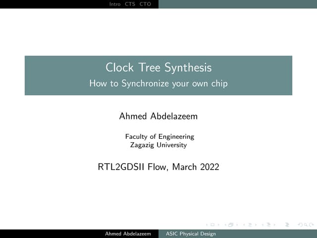 Clock Tree Synthesispdf Computing Technology And Computing