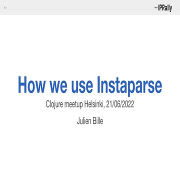 How we use Instaparse | PPT
