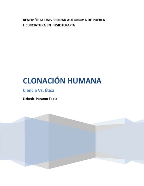 Clonacion humana | DOCX