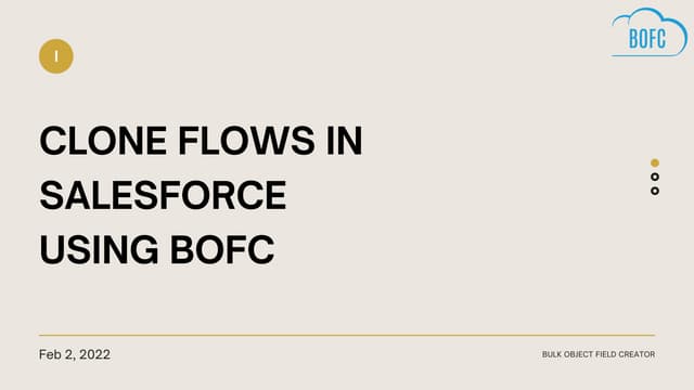 Bofc New Feature Bulk Clone Flows In Salesforce Ppt