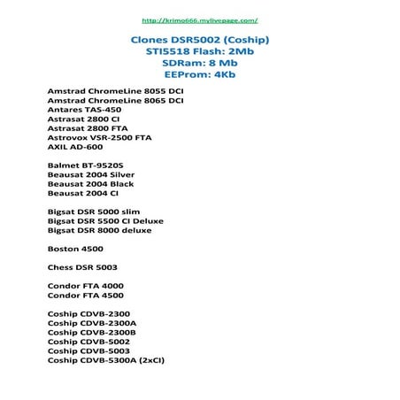 Clones Dsr5002 | PDF