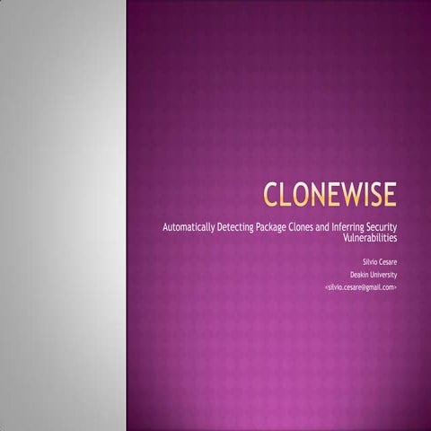 Clonewise Automatically Detecting Package Clones And Inferring 8074