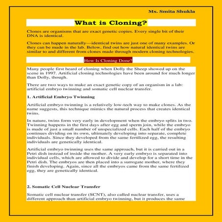 Cloning | PDF