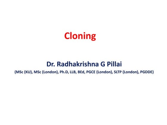 Cloning | PPT